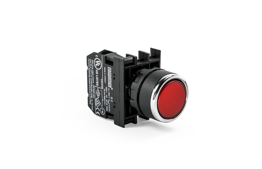 EMAS Green Push Button - 22mm Diameter - Plastic Casing | ACDC Drives