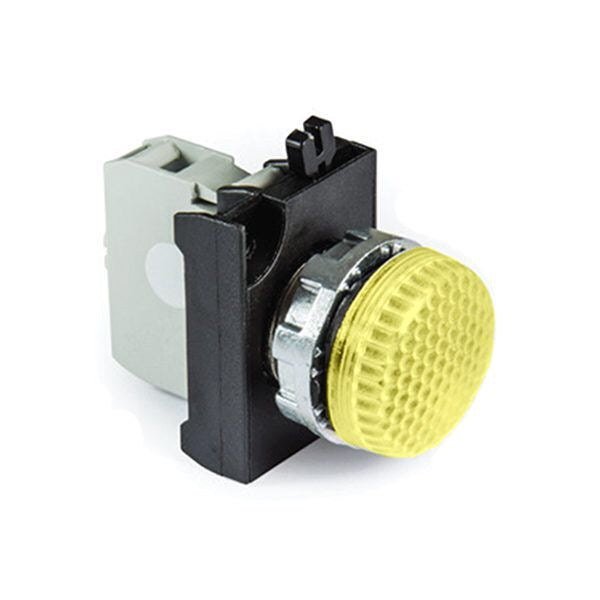 EMAS Yellow Metal Pilot Light - CM0F0XS - 110V AC/DC | ACDC Drives