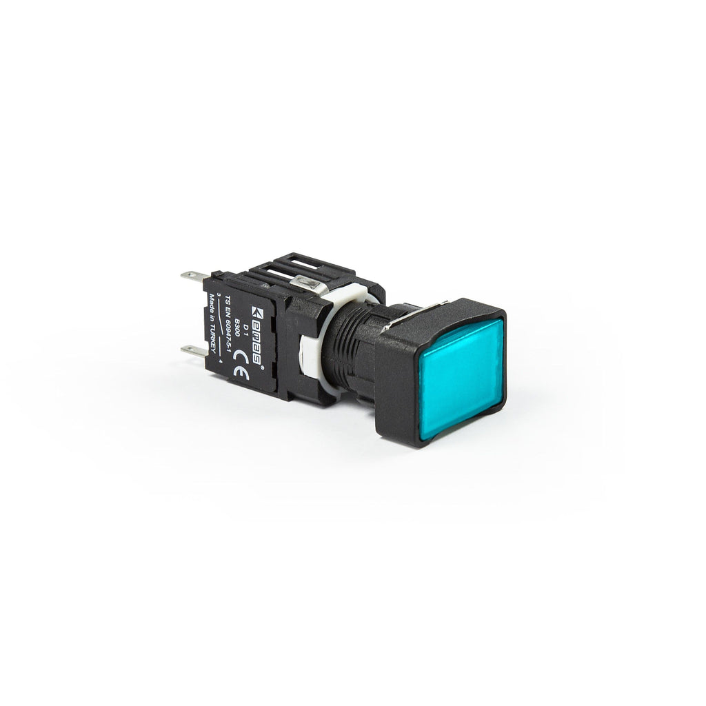 EMAS Blue Rectangular Push Button - D101DDM - 2 NO | ACDC Drives