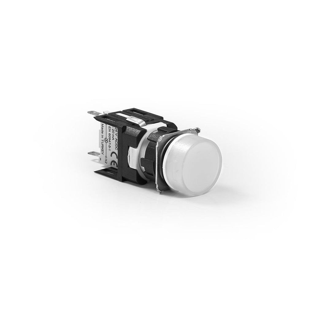 EMAS Green Circular Push Button - D202YDY - 2 NC | ACDC Drives