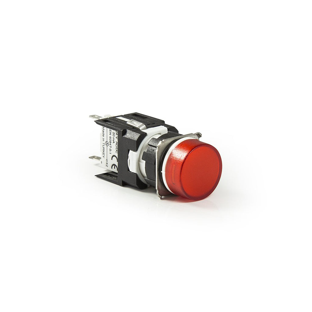 EMAS Red Circular Push Button - D202YDK - 2 NC | ACDC Drives