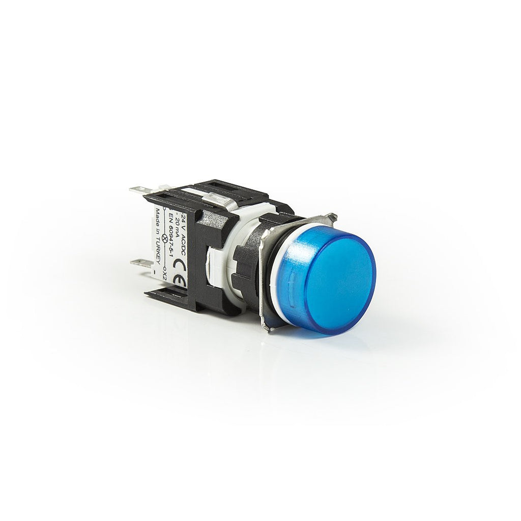 EMAS Blue Circular Push Button - D100YDM - 1 NO | ACDC Drives