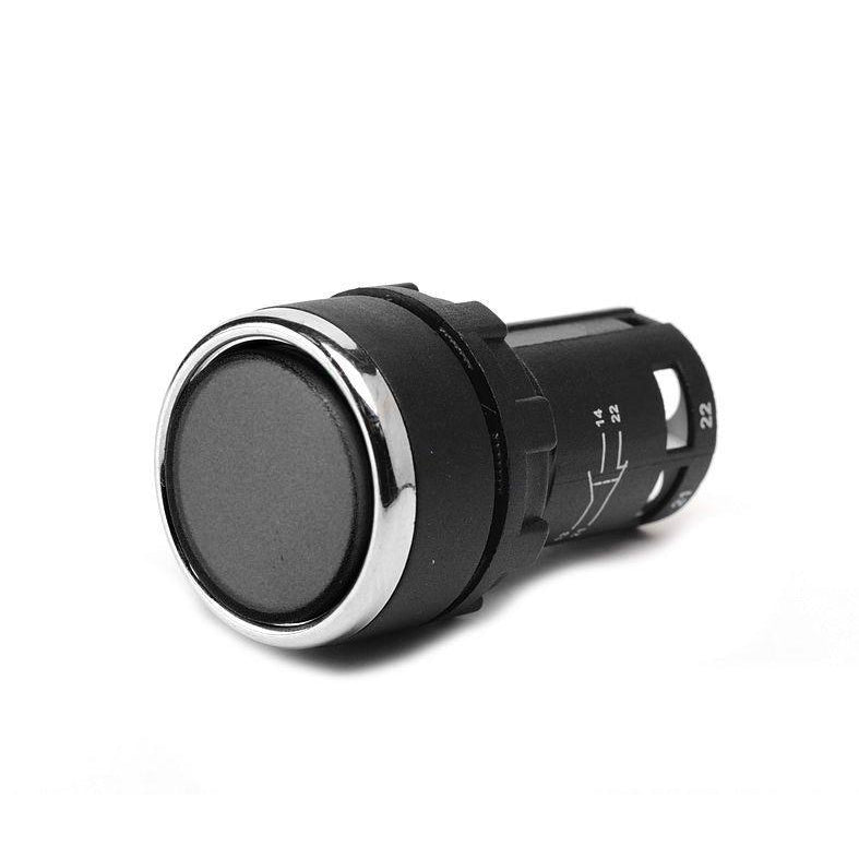 EMAS Black Monoblock Push Button - 22mm - MB101DH - 2 NO | ACDC Drives